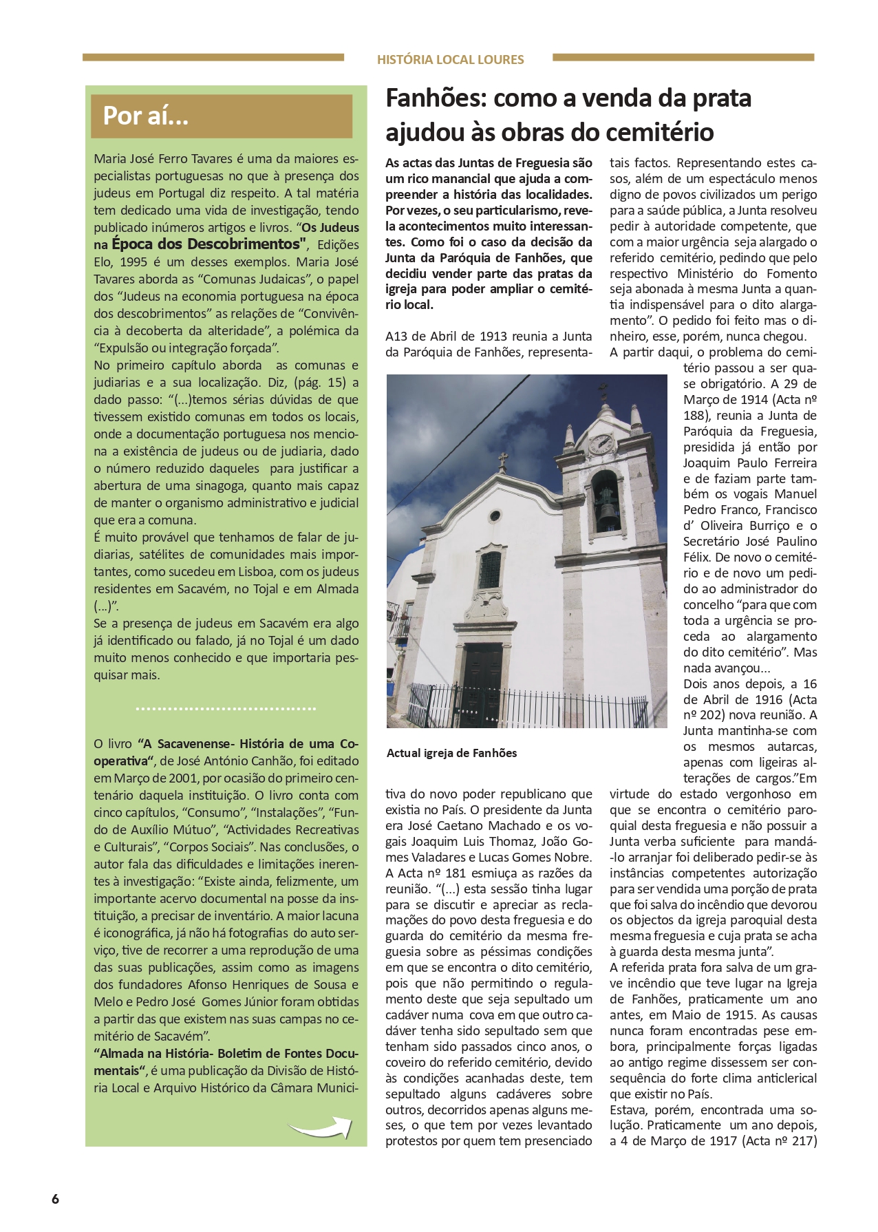 Cemitério Paroquial de Fanhões – há precisamente 100 anos, foram ...